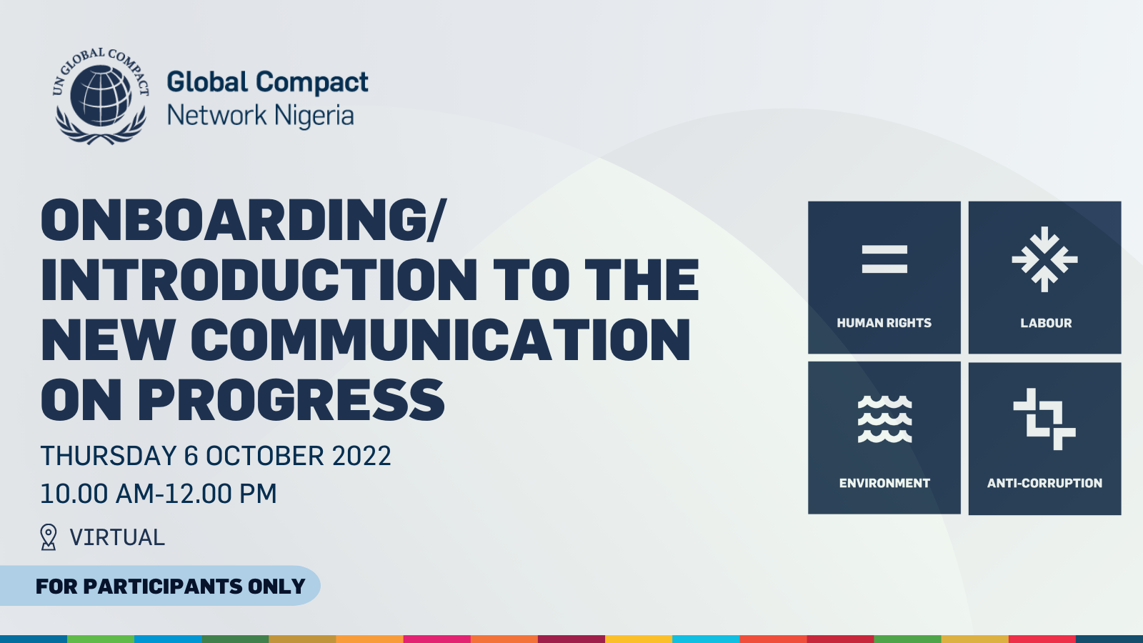 Onboarding/Introduction To The New Communication On Progress (CoP ...