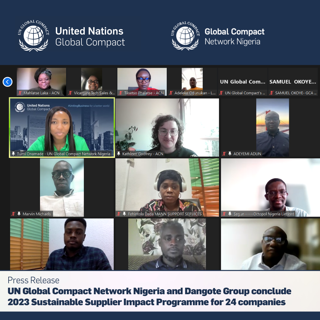 UN Global Compact Network Nigeria and Dangote Group conclude 2023 Sustainable Supplier Impact ...